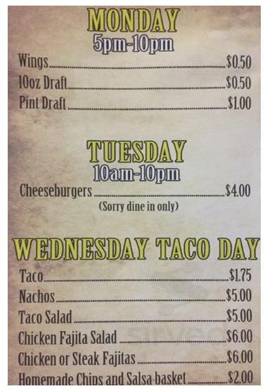 The Friendly Tap Menu - Plano, Illinois | Sirved