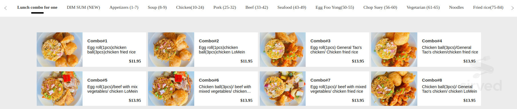 green applelicious asian cuinine menu in North Bay, Ontario, Canada