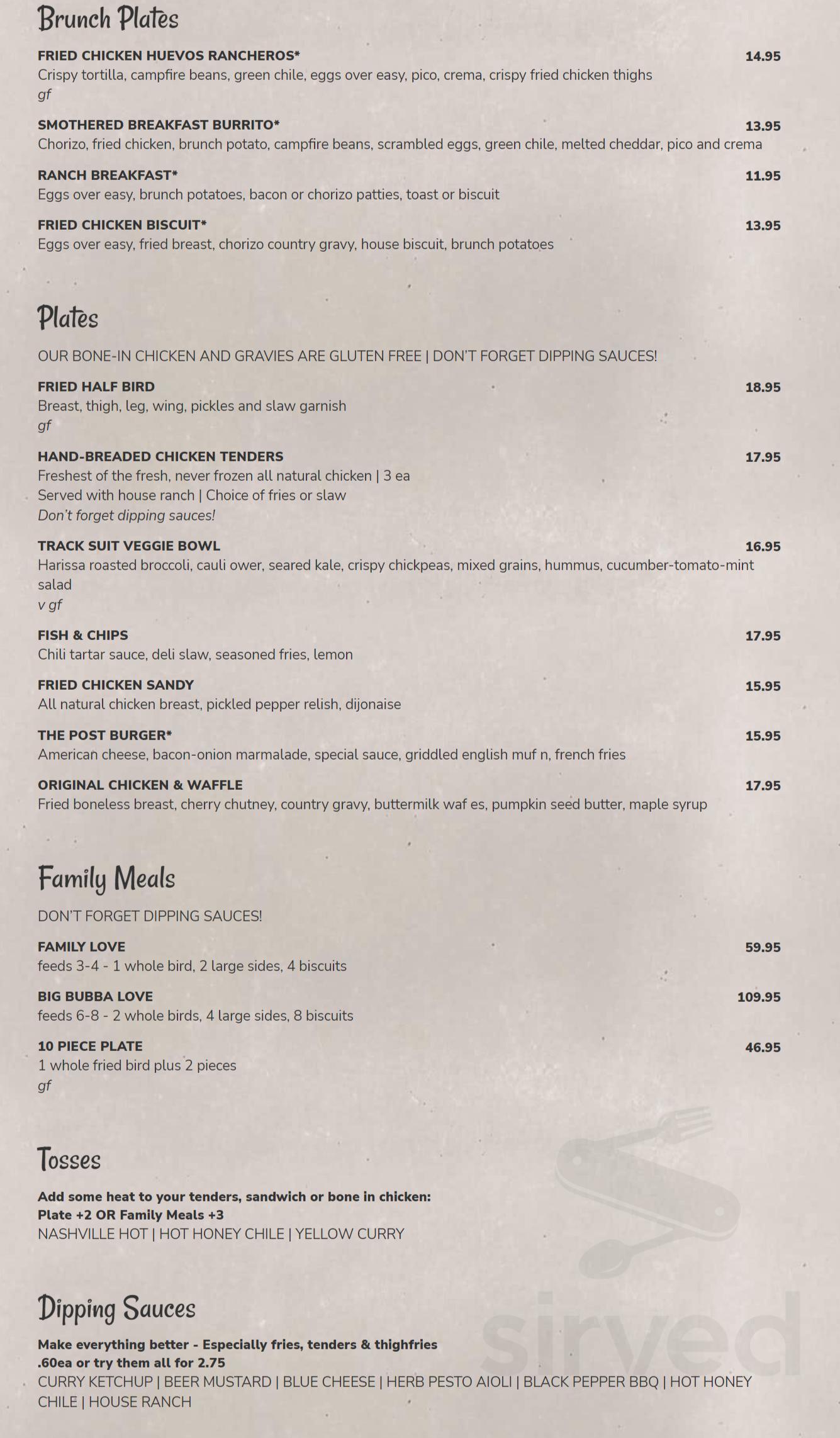 The Post Chicken & Beer - Estes Park menu in Estes Park, Colorado, USA