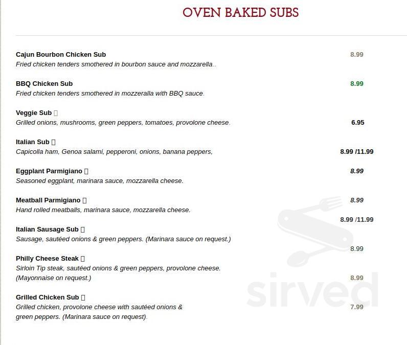 Menu - Pickerington OH's Pizzeria New York | Sirved