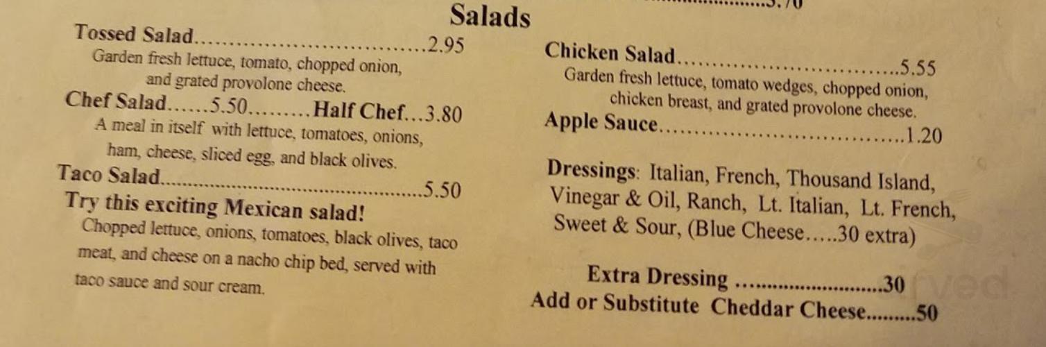 Covered Bridge Pizza Parlor menus in North Kingsville, Ohio, United States