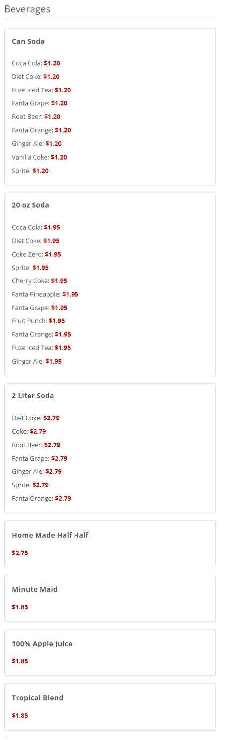 Uncle Ou's menu in Middle River, Maryland, USA