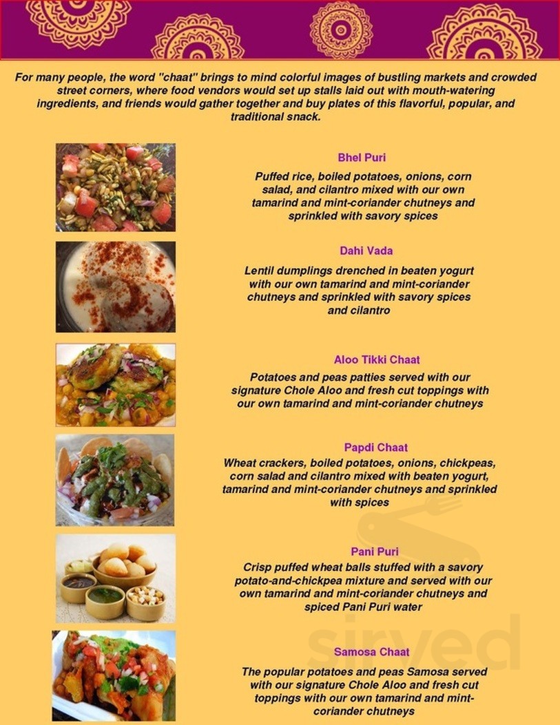 Rangoli Grill menu in Westford, Massachusetts, USA