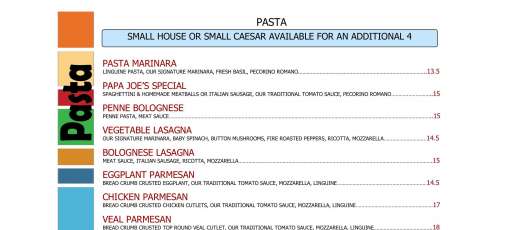 Menu for Bocaccini's Italian Bistro in Fairport, NY | Sirved