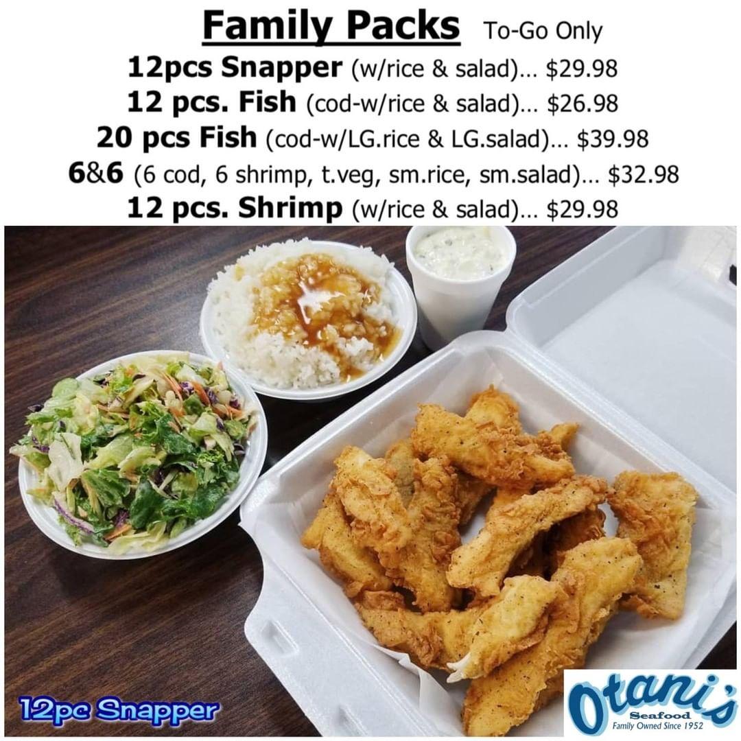 Otani's Seafood menu in Oxnard, California, USA