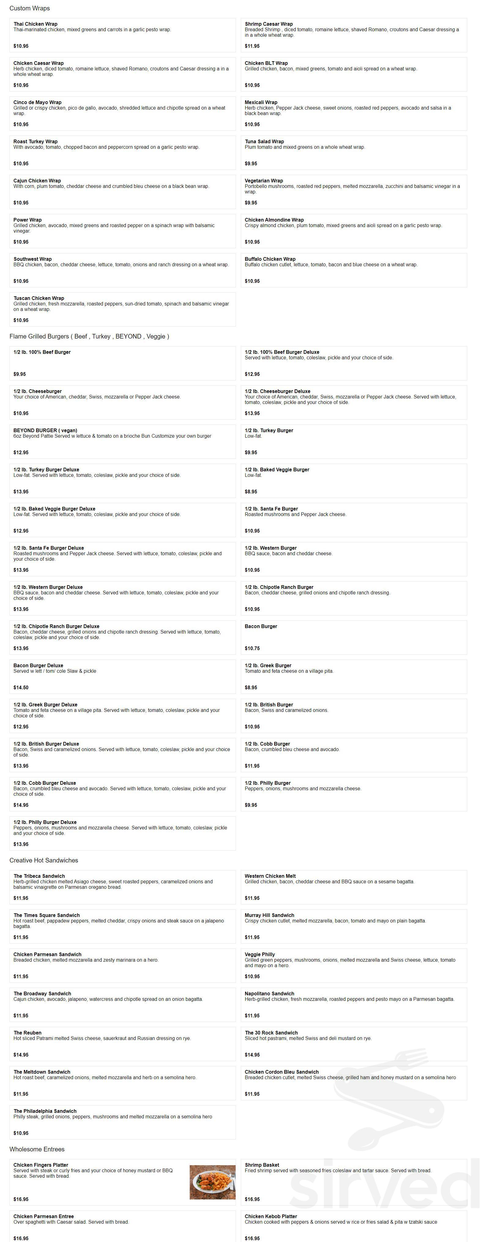 Lite Bites menu in Brooklyn, New York, USA