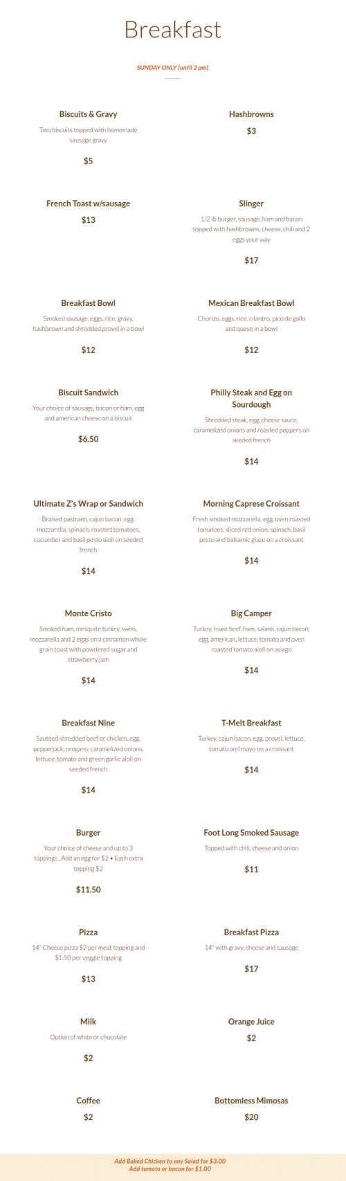 Ninth Street Deli @ Howard's menu in St. Louis, Missouri, USA