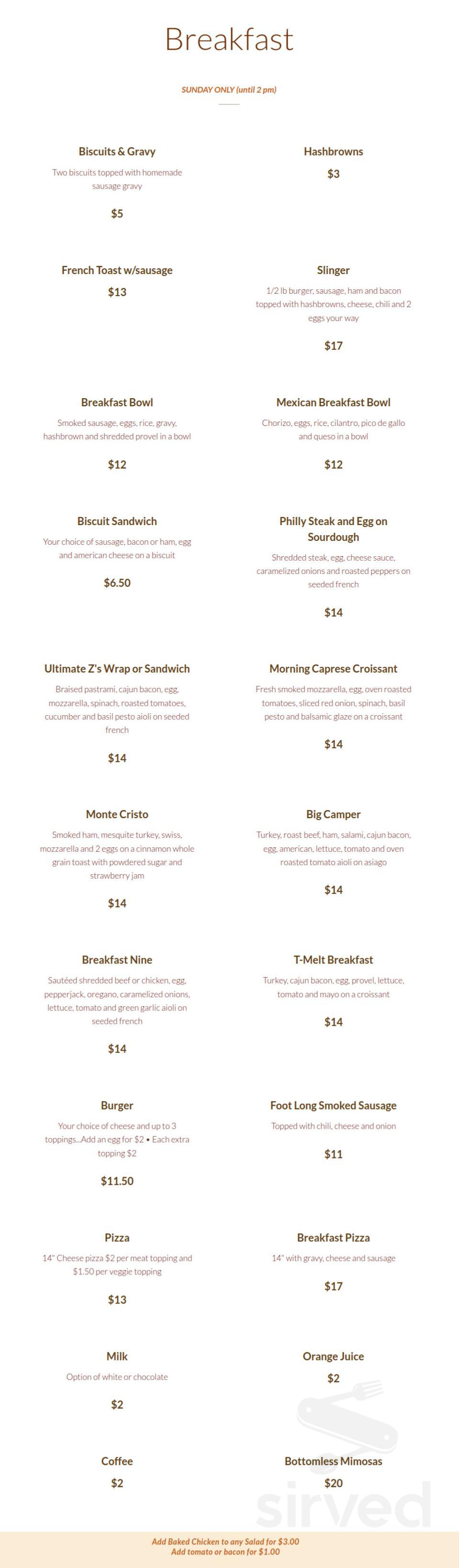 Ninth Street Deli @ Howard's menu in St. Louis, Missouri, USA