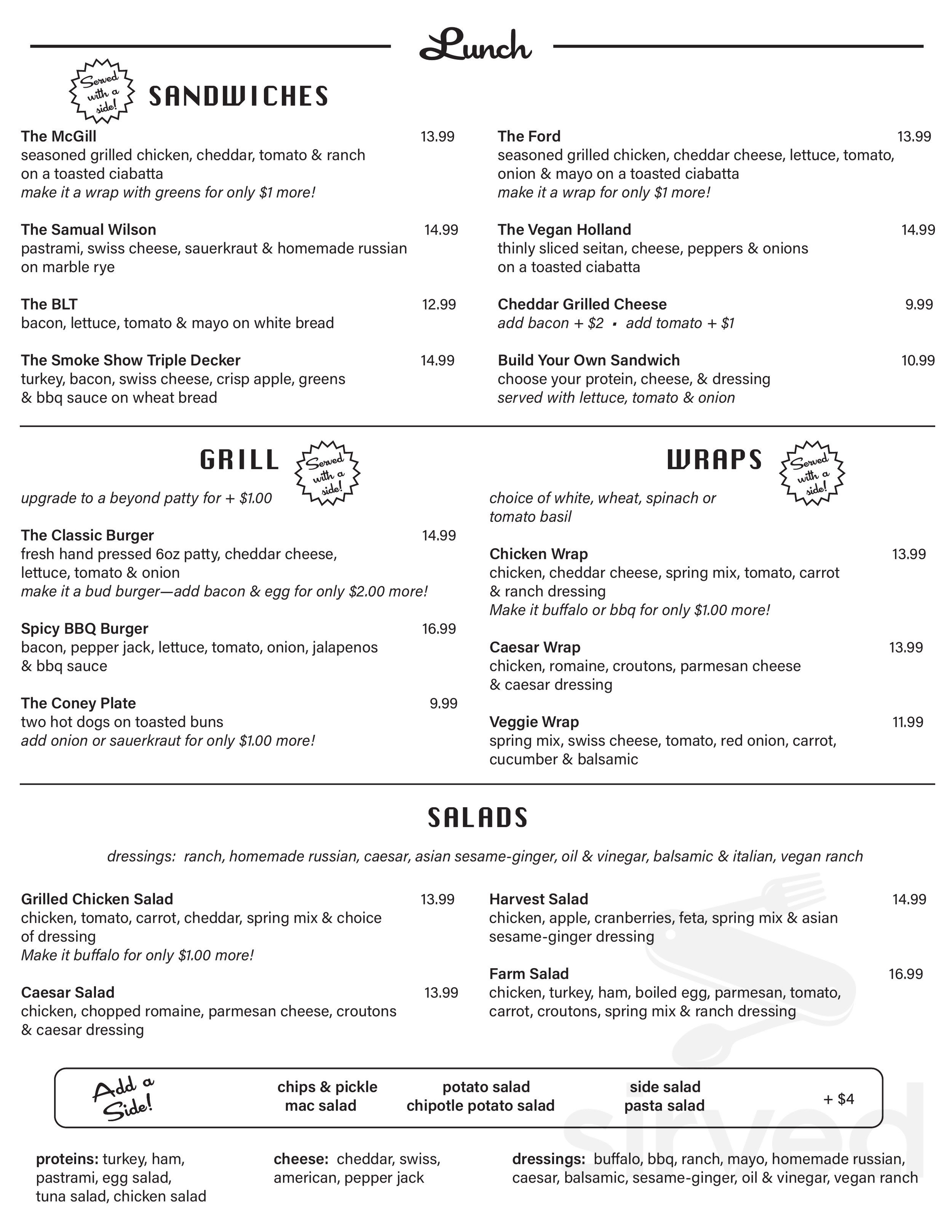 Buds On Jay menu in Schenectady, New York, USA