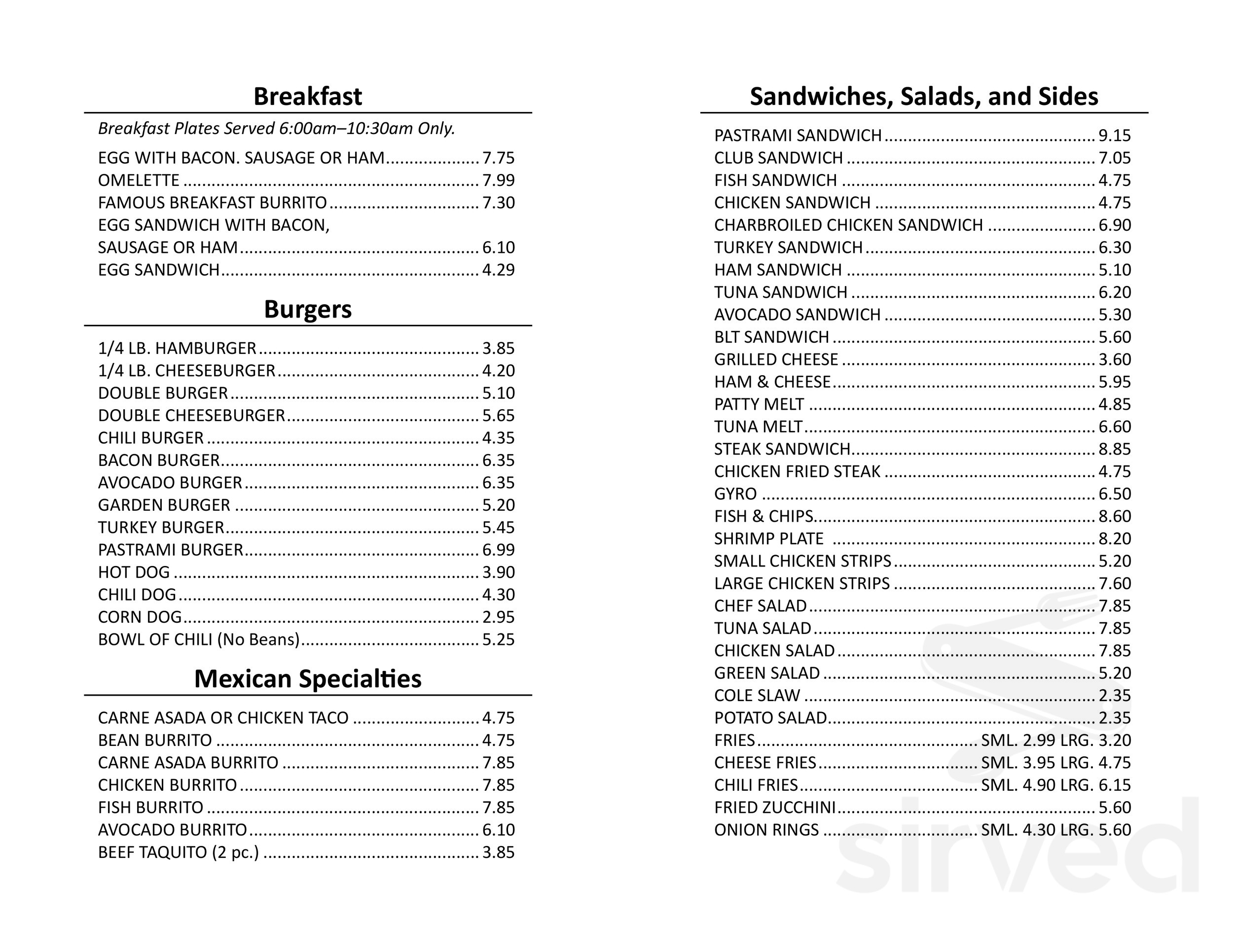 Lucky Boy at Walnut menus in Pasadena, California, United States
