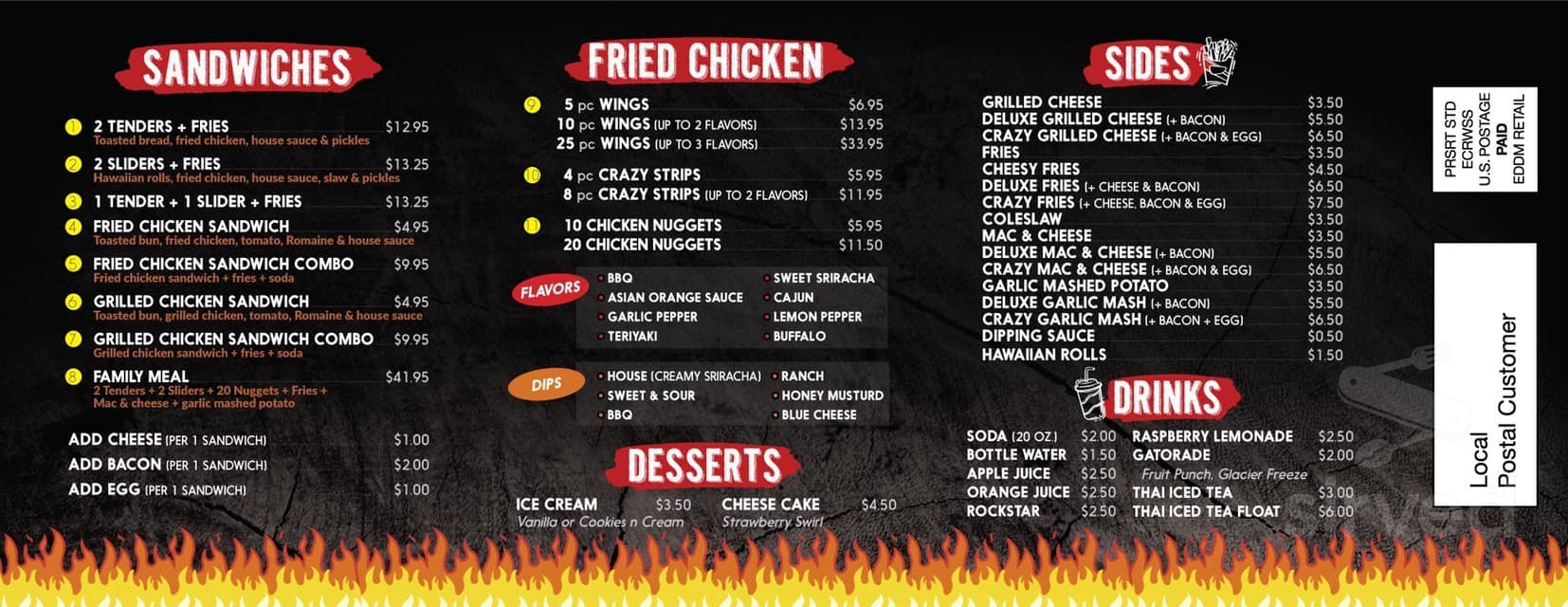 Crazy Hot Chicken menus in Santa Clarita, California, United States