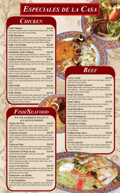 El Toro Bravo ll menu in Annapolis, Maryland, USA