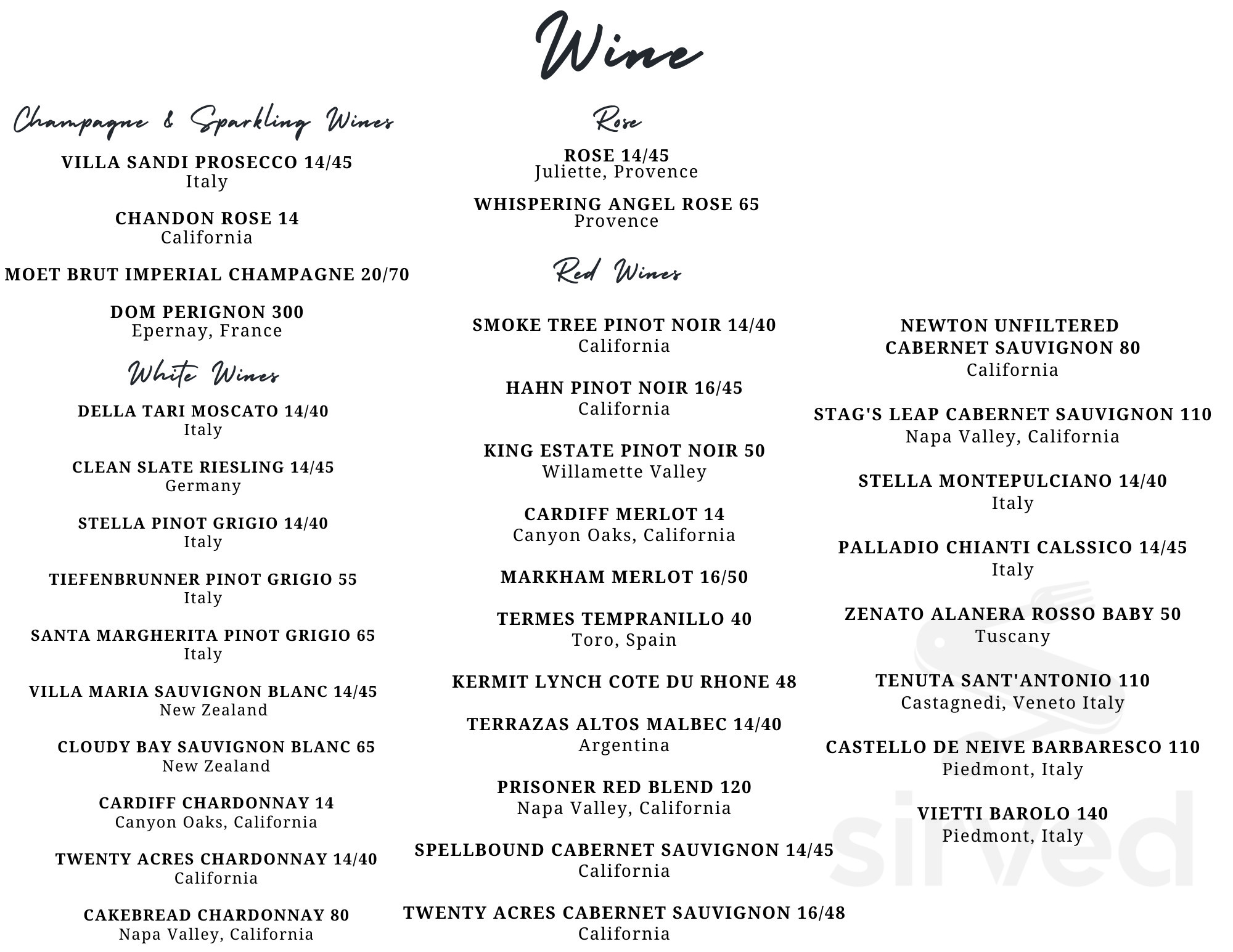 Remy's Italian Restaurant menu in Hewlett, New York, USA