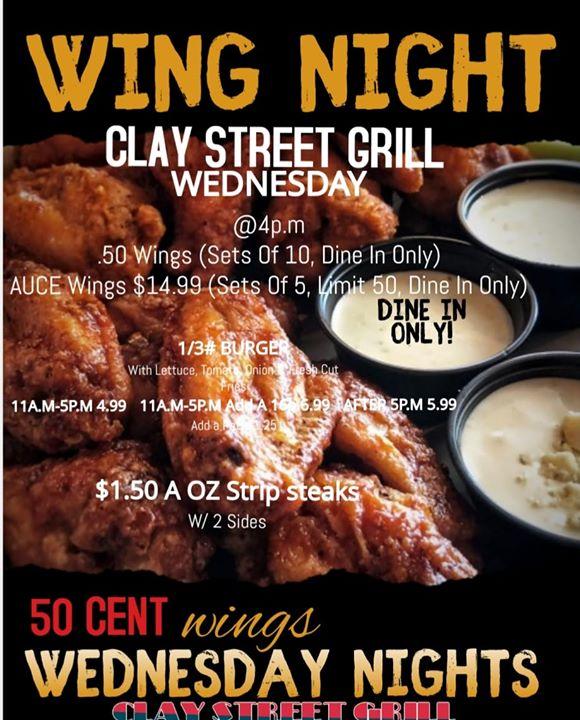 Clay Street Grill menu in Austinburg, Ohio, USA