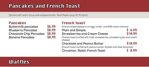 Menu for Korner Kitchen Breakfast and Lunch Eatery in Waterloo, ON | Sirved
