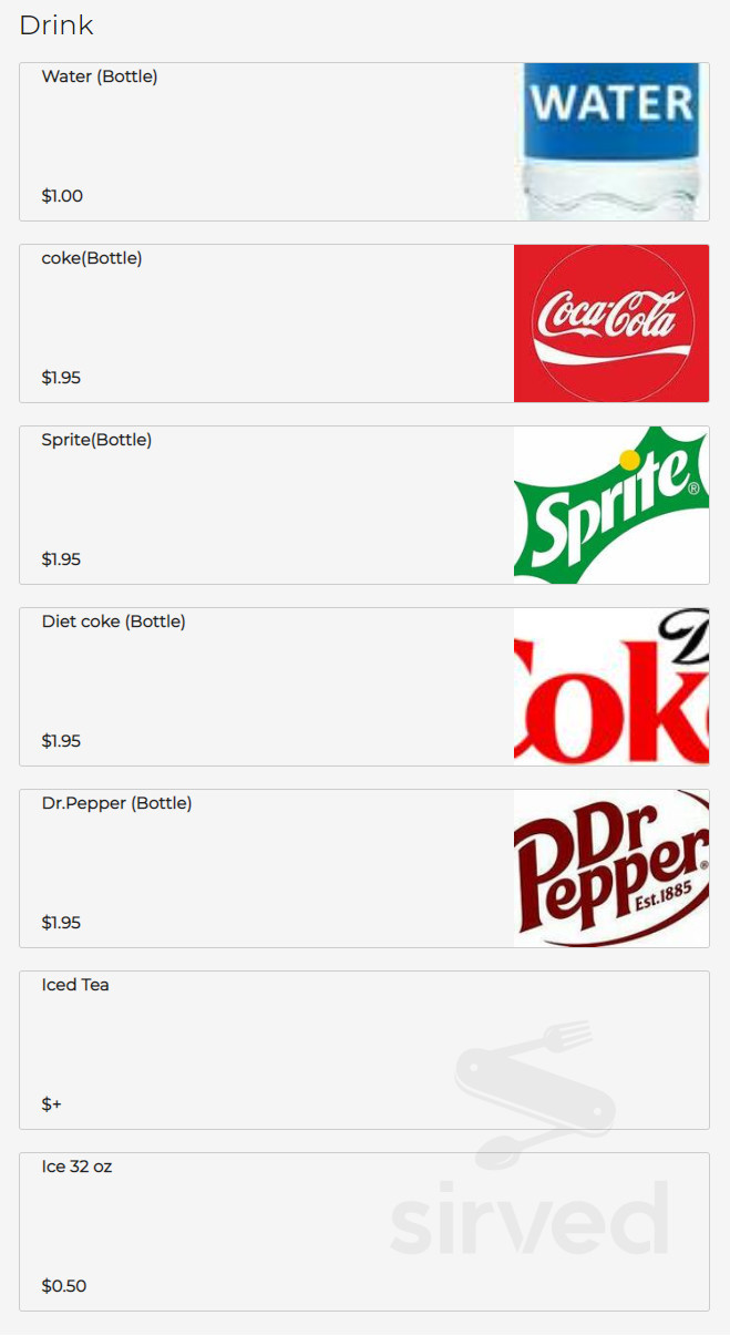 NAM KING RESTAURANT menu in Memphis, Tennessee, USA