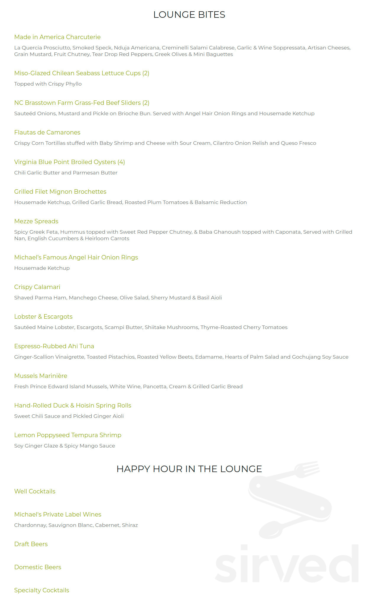 Menu for Selby House Café by Michael’s On East in Sarasota, Florida ...