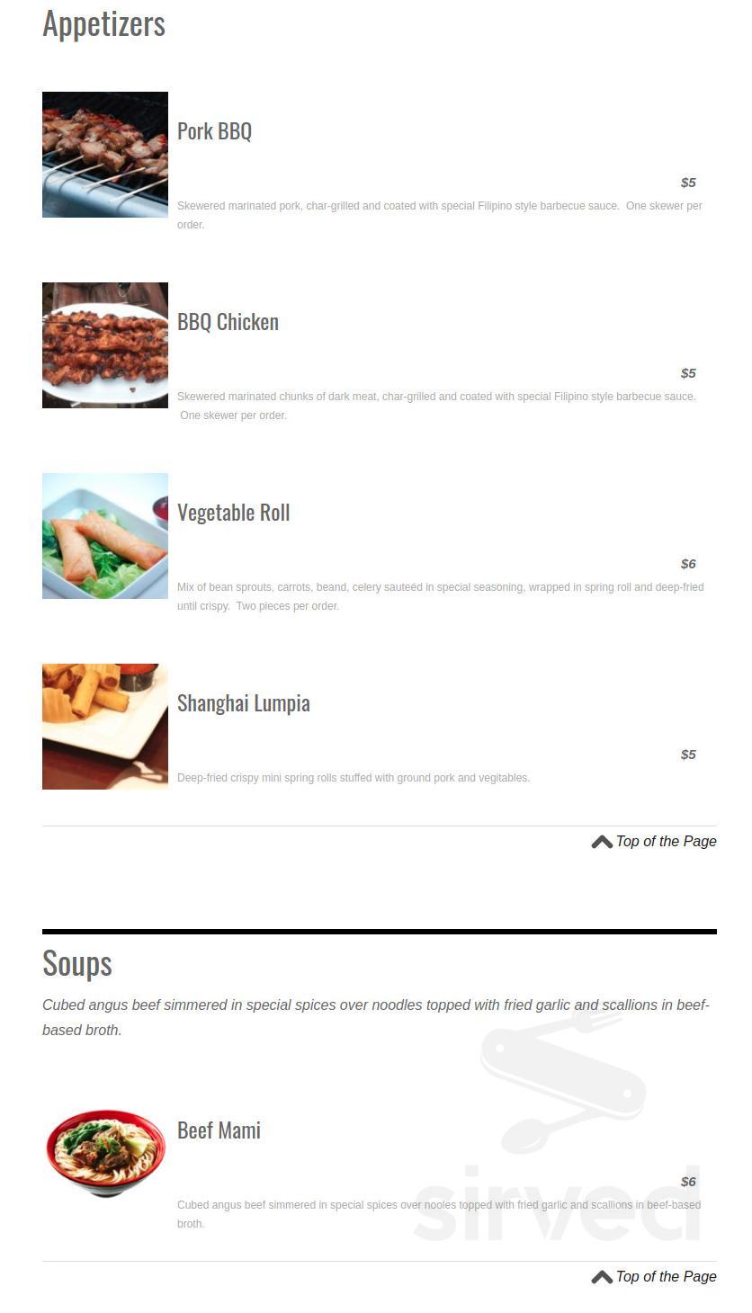 30 Burgers menu in Somerville, New Jersey, USA