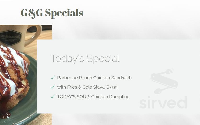 G & G Restaurant menu in Vandergrift, Pennsylvania, USA