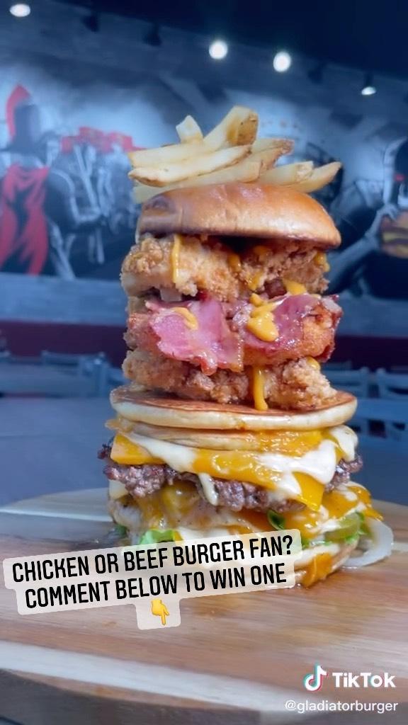 Gladiator Burger & Steak menus in Mississauga, Ontario, Canada