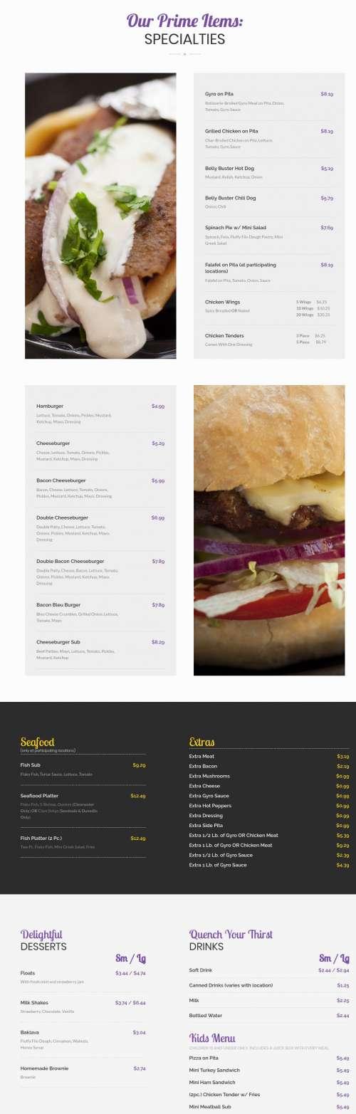 Seminole Subs & Gyros menu in Largo, Florida, USA