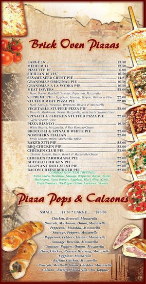 The Pizza Shoppe menu in East Patchogue, New York, USA