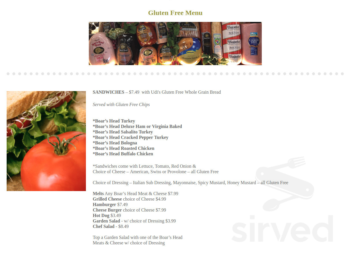 Town & Country Meat & Cheese menu in Amsterdam, New York, USA