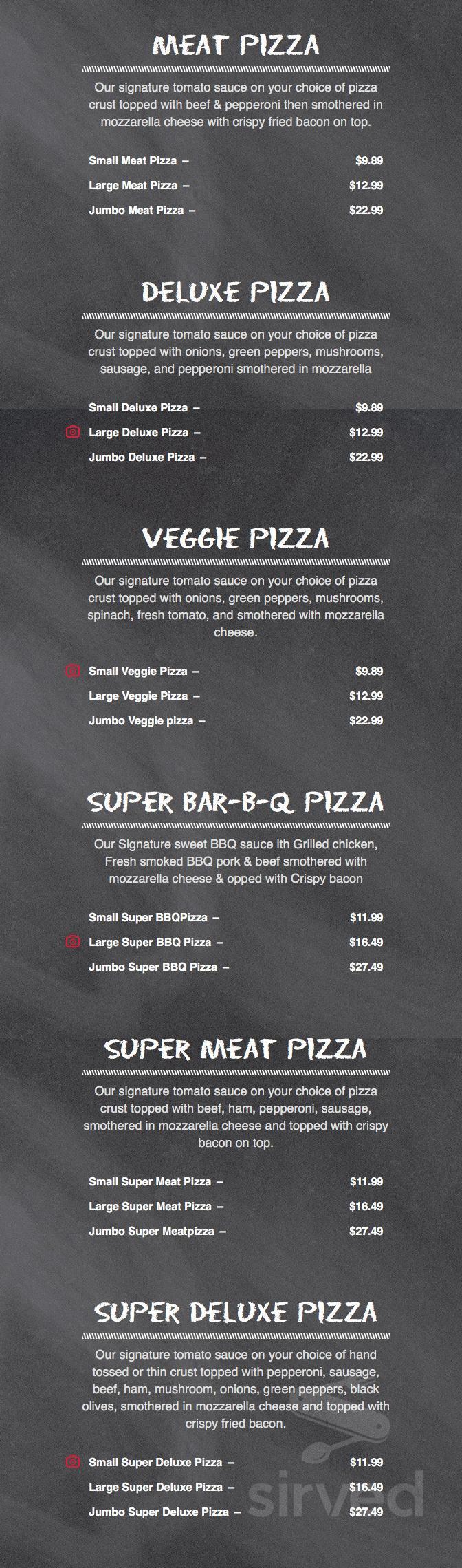 Super Baked Pizza Pooler menus in Pooler, Georgia, United States