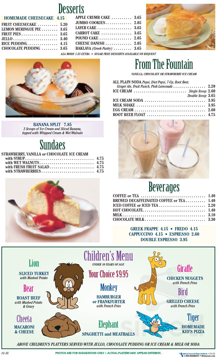 Andrew’s Diner menus in Staten Island, New York, United States