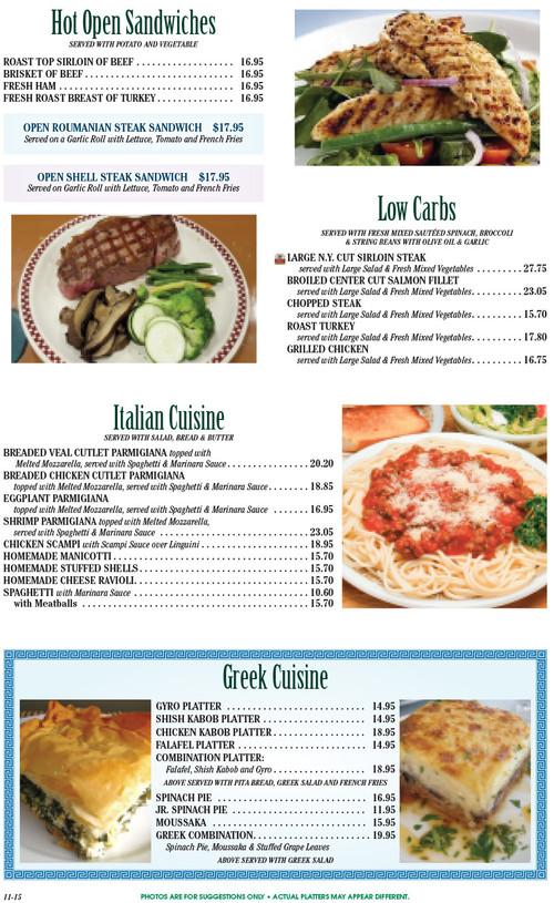 Andrew's Diner menu in Staten Island, New York, USA