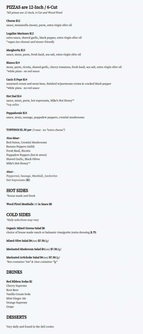 Gus Franco's Pizza menu in Lower Burrell, Pennsylvania, USA