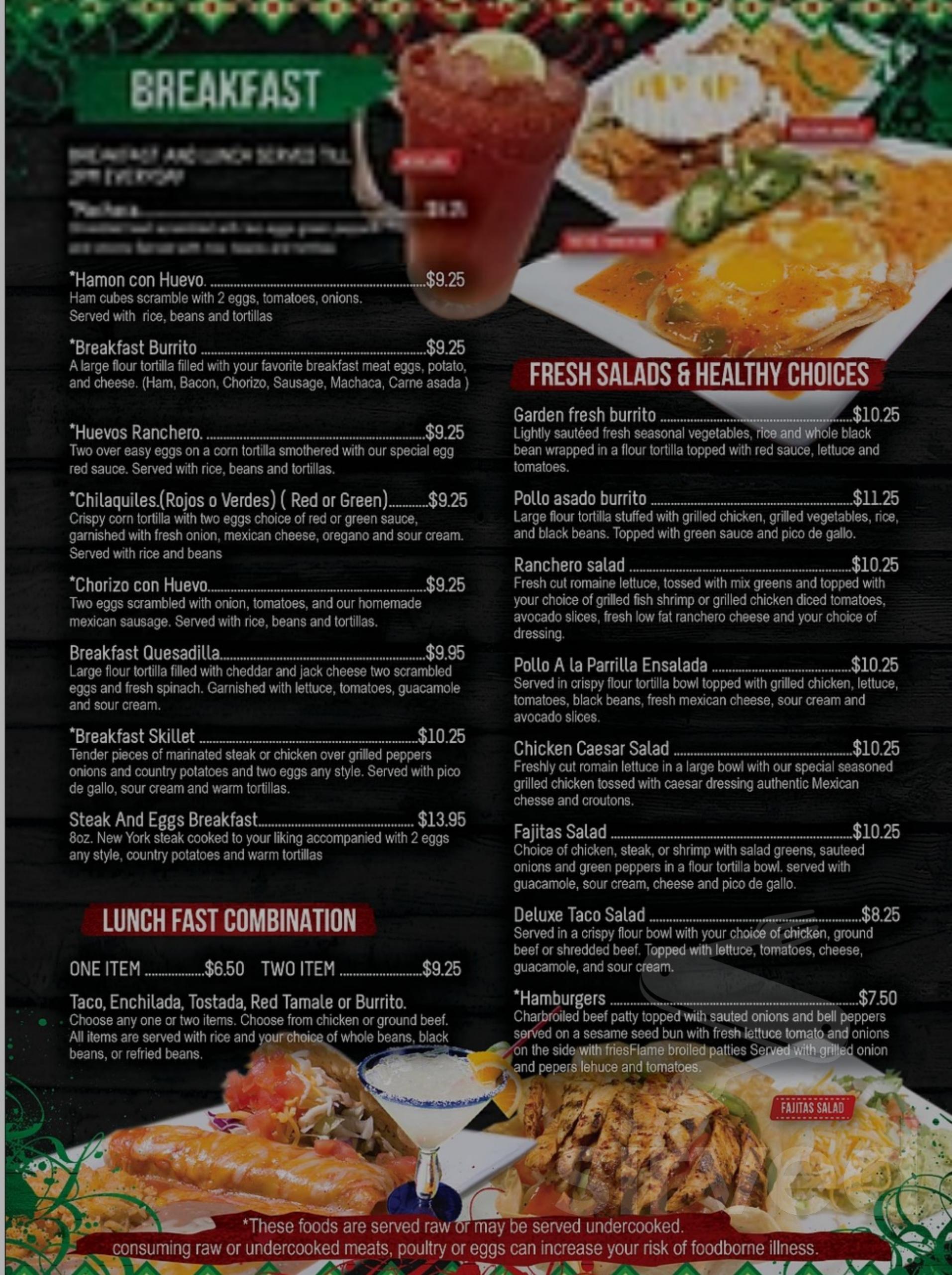 Anaya's Fresh Mexican Restaurant menus in Tempe, Arizona, United States