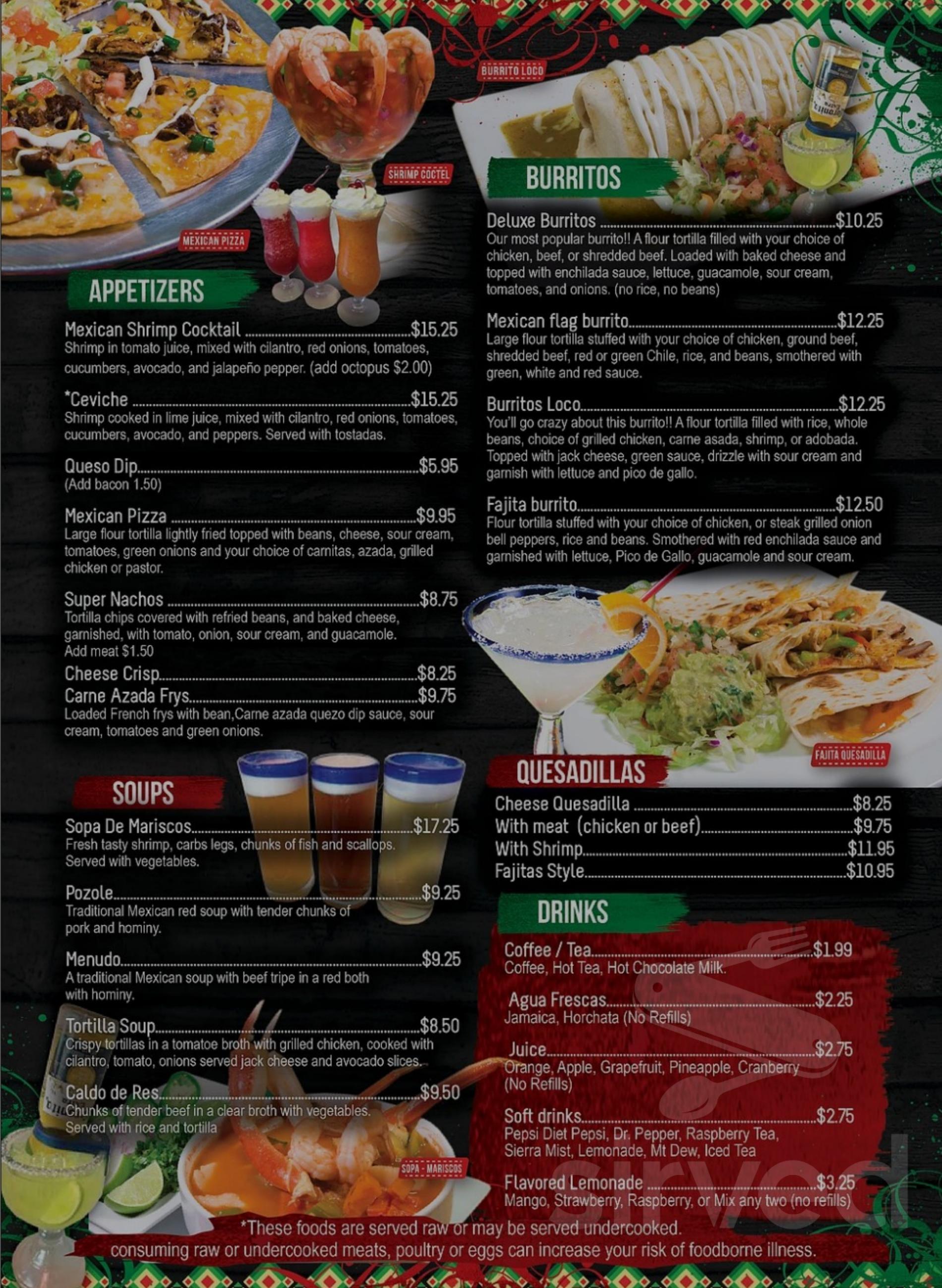 Anaya's Fresh Mexican Restaurant menus in Tempe, Arizona, United States