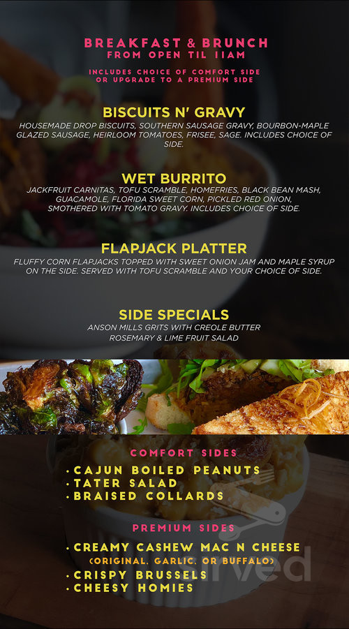 Dharma Southern Kitchen menu in Orlando, Florida, USA