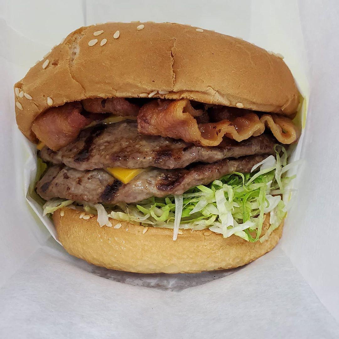 Nick's Burgers menu in Redlands, California, USA