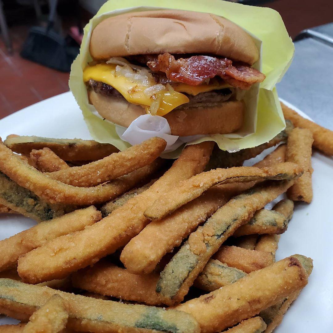 Nick's Burgers menu in Redlands, California, USA