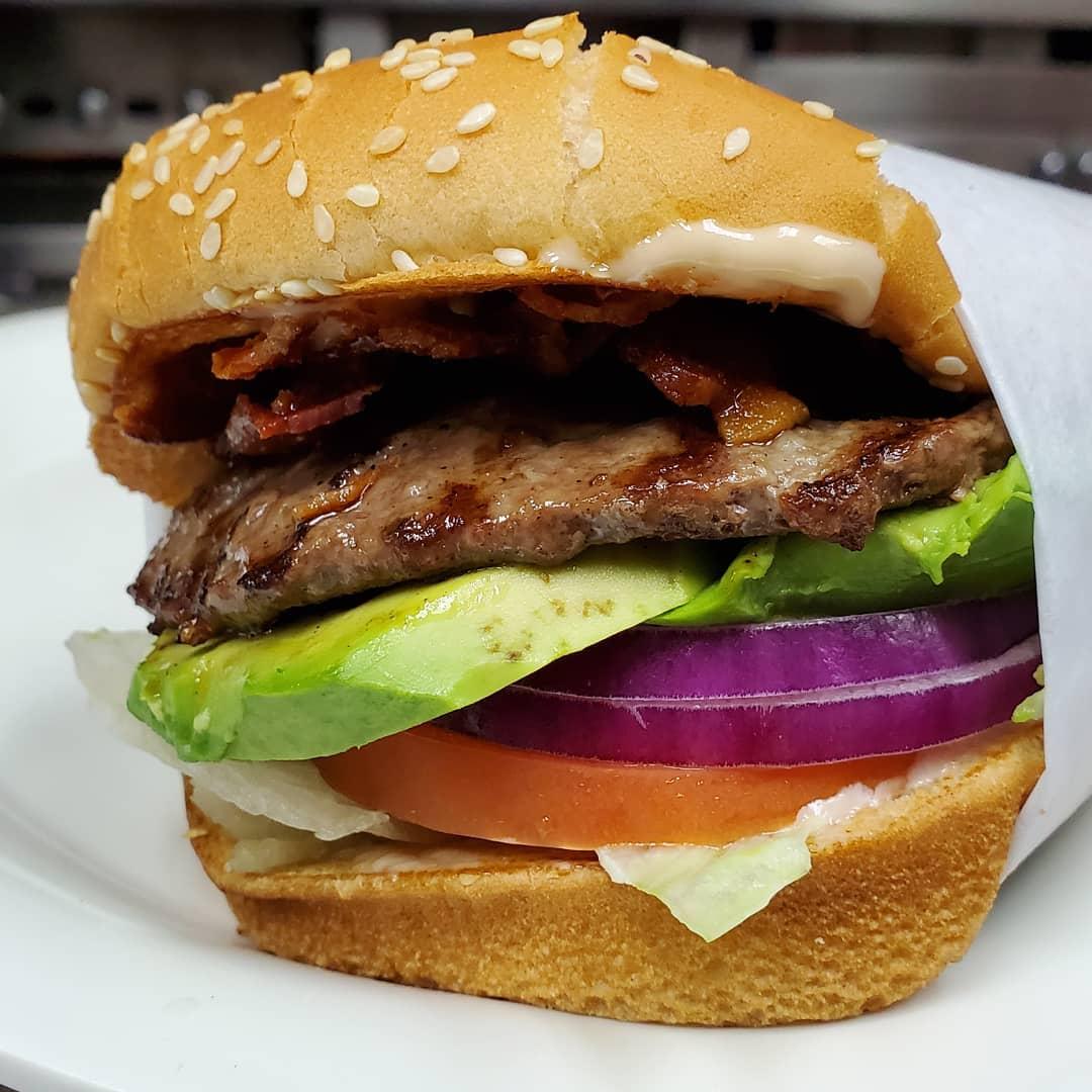 Nick's Burgers menu in Redlands, California, USA