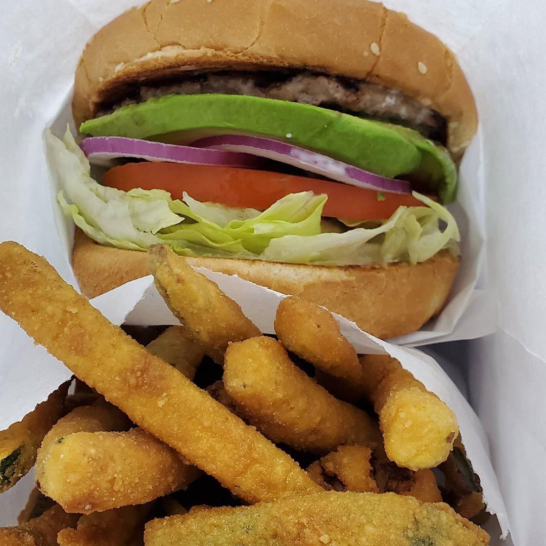 Nick's Burgers menu in Redlands, California, USA