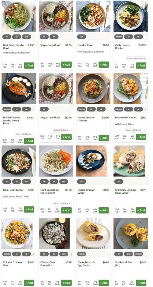 Vibrant Meals North Shore menu in Chattanooga, Tennessee, USA