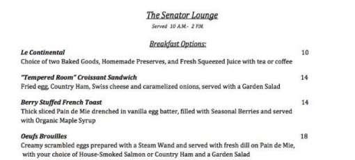 Menu for The Senator in Toronto, ON | Sirved