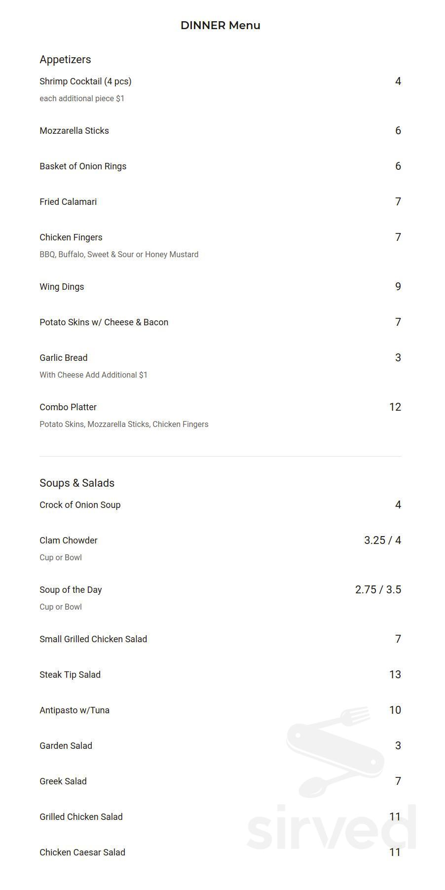 Cafe Venice menu in Norwood, Massachusetts, USA