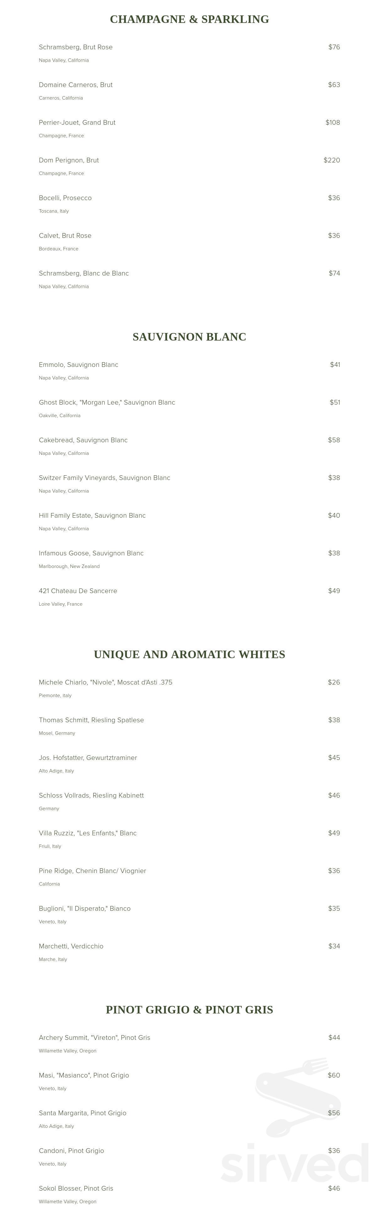 Benvenuti's menus in Norman, Oklahoma, United States