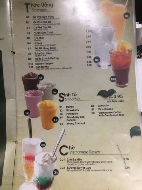 Cam Ranh Bay Pho & Grill menu in Wheaton, Maryland, USA