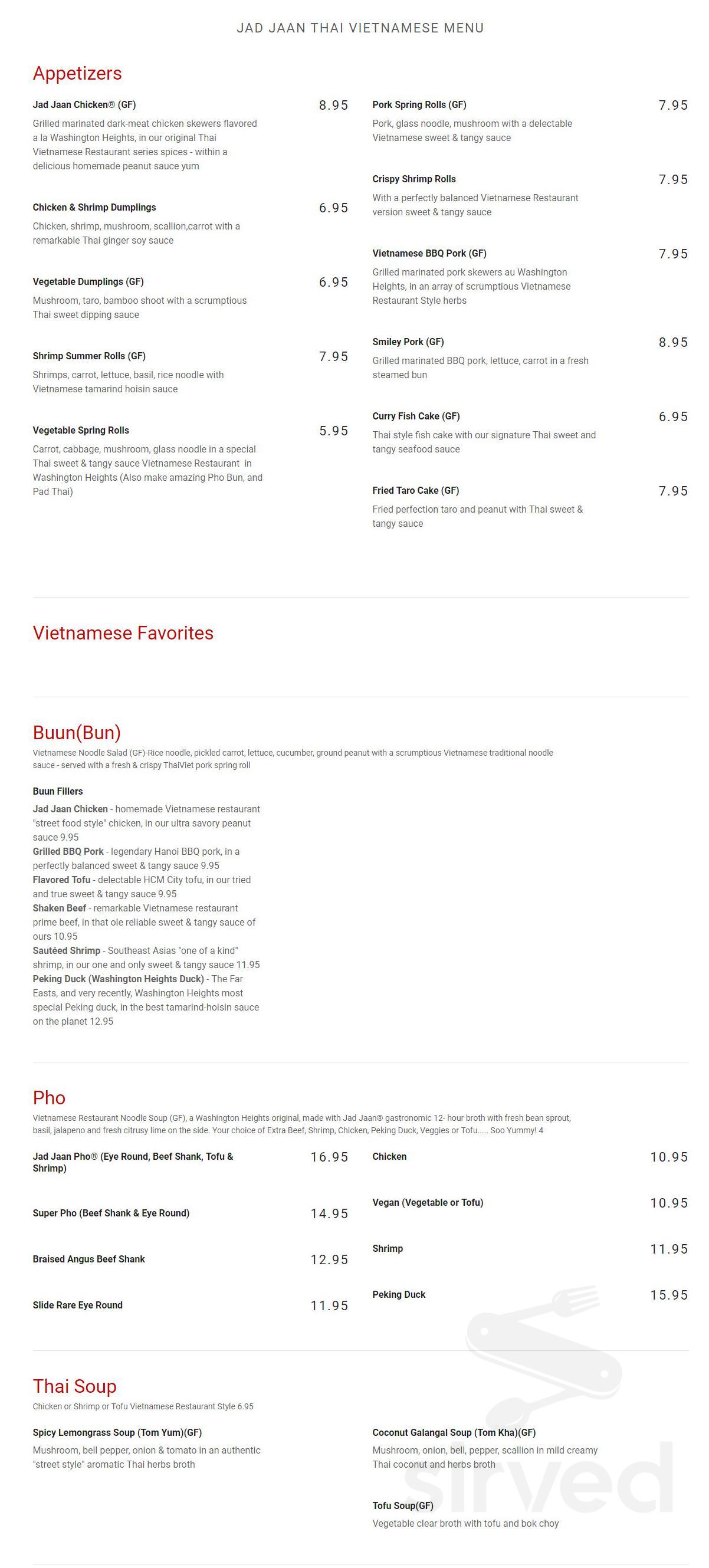 Jad Jaan menu in New York, New York, USA