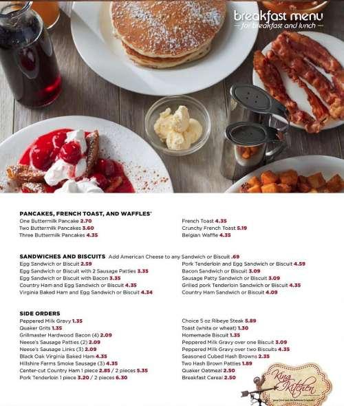 King Kitchen Family Restaurant menu in King, North Carolina, USA