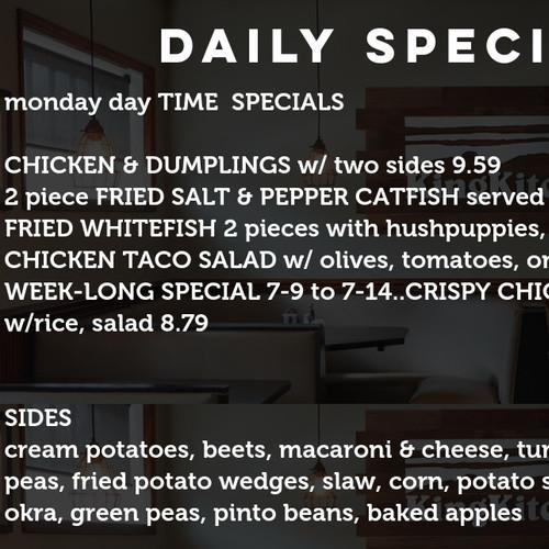 King Kitchen Family Restaurant menu in King, North Carolina, USA