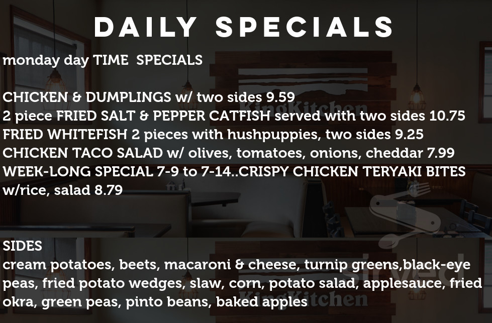 Menu for King Kitchen Family Restaurant in King, North Carolina, United ...