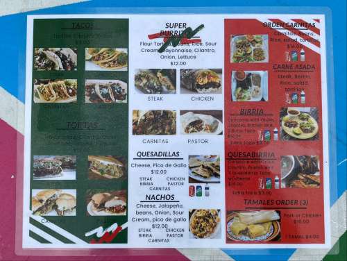 Taco Movil Mexican Food Truck menu in Holiday, Florida, USA