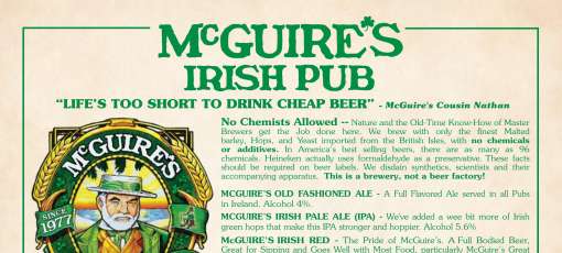 McGuire's Irish Pub Menu - Pensacola, Florida | Sirved