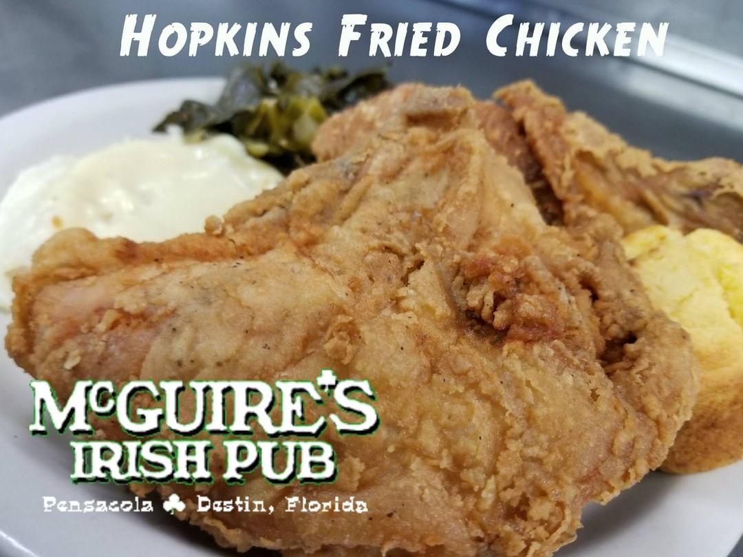 McGuire's Irish Pub menu in Pensacola, Florida, USA